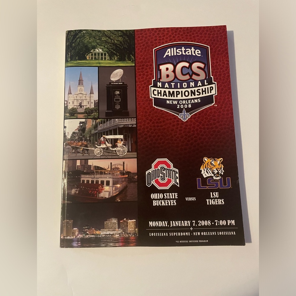 2008 Bcs Championship Game Program Ohio State Vs Lsu - Gem